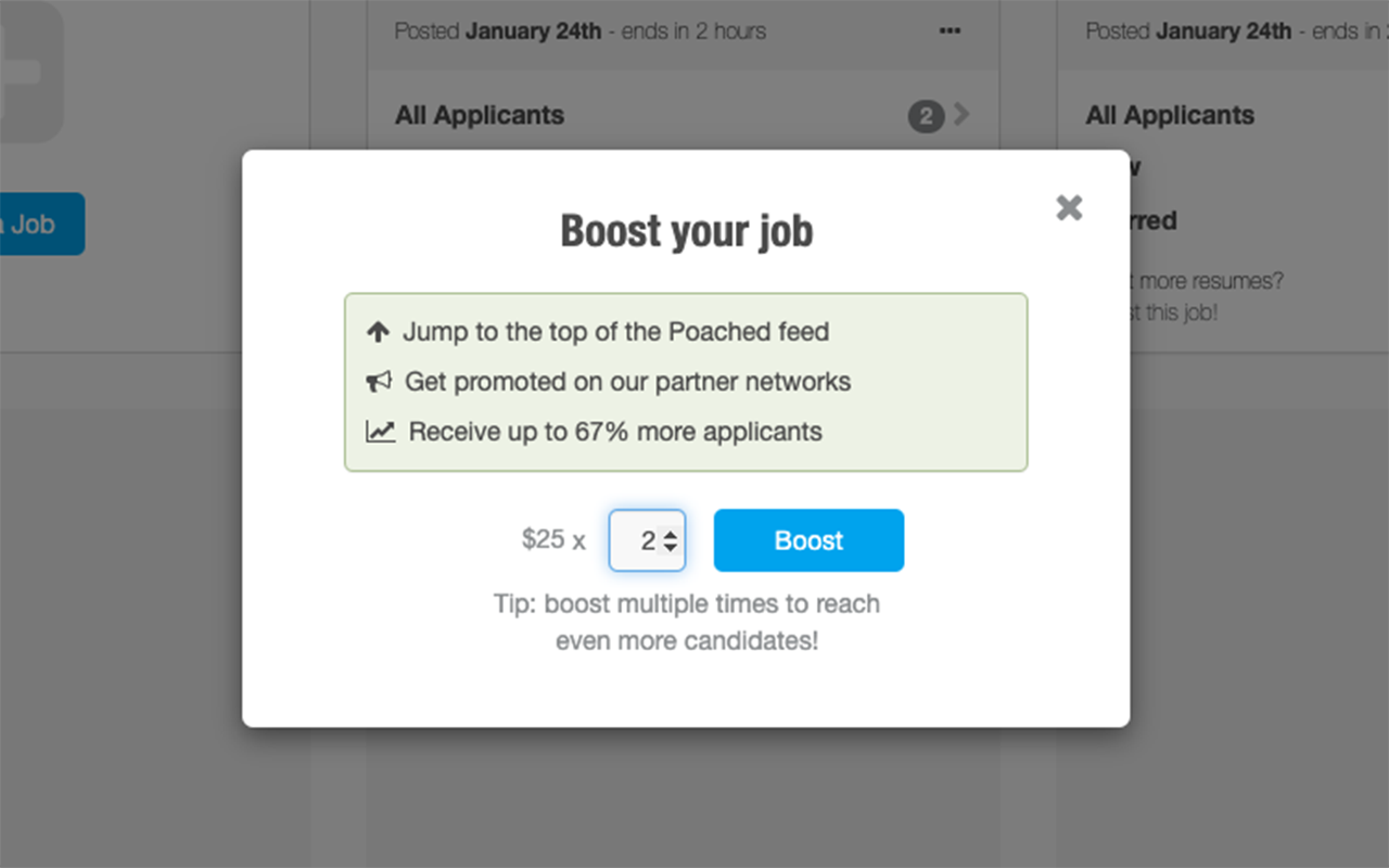 What is the Poached Job Boost? – Poached Hiring Made Easy